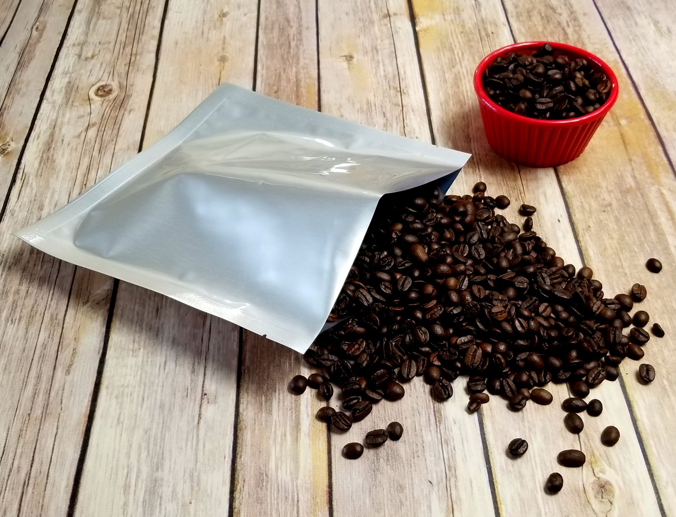 1 Quart Mylar Bag 5 Mil 8"x8" Genuine Aluminum Foil Lined Bag for Long Term Food or Herb Storage (50)