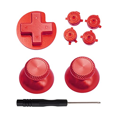 1 Set Gamepad Button Set Modification High Strength Compact Professional Replacement Gamepad Button Set Red