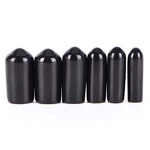 10PCS 3-8Mm End Cap PVC Plastic Cable Wire Thread Waterproof Cover Vinyl End Cap PVC Rubber Steel Pole Tube Pipe Protecting Inner diameter 3 mm
