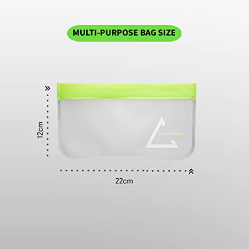 12 Pack Food Storage Bags - Durable & Reusable Food Storage Bags with Zipper Closure - BPA Free, & Leak Proof Zip Lock Bag for Sandwiches, Snacks, Gallons - Size 8.66" x 8.66" safe