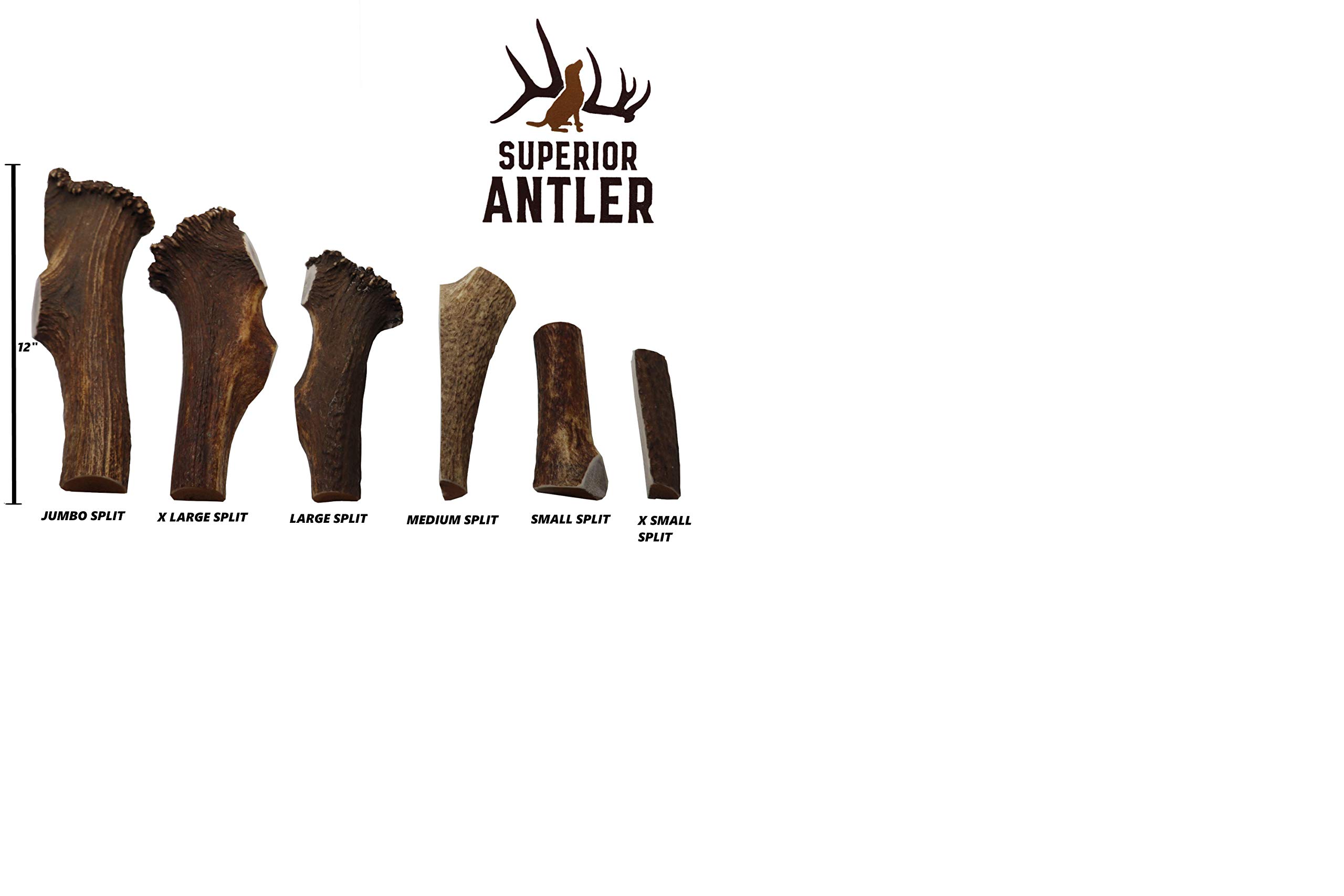 1- Large Split, Single Pack – All Natural Premium Grade A. Antler Chew. L=5-9” Naturally Shed, Hand-Picked, and Made in The USA. NO Odor, NO Mess. Guaranteed Satisfaction. for Dogs 30+ LBS