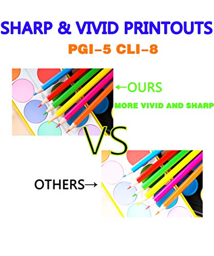15-Pack Compatible PGI5 CLI8 PGI-5 CLI-8 Ink Cartridge Used for Canon PIXMA IP4300 IP4500 IP5200 IP6600D MP600 Pro9000 Printer (3X Big BK, 3X Small BK, 3X Cyan, 3X Magenta, 3X Yellow), by EasyPrint