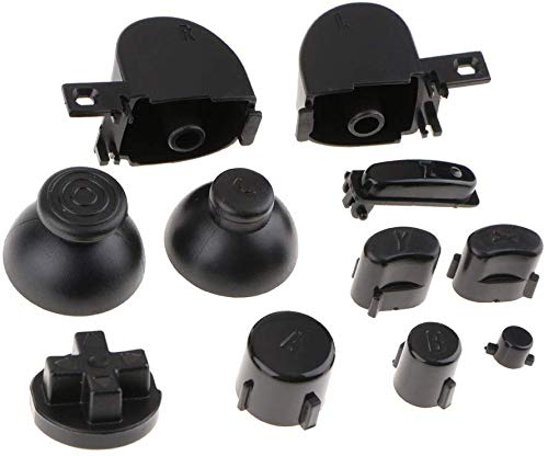 1 Set Analog Joystick Thumbstick Stick Cap Buttons Keypads Y X A B Z Buttons for Gamecube NGC Controller Black