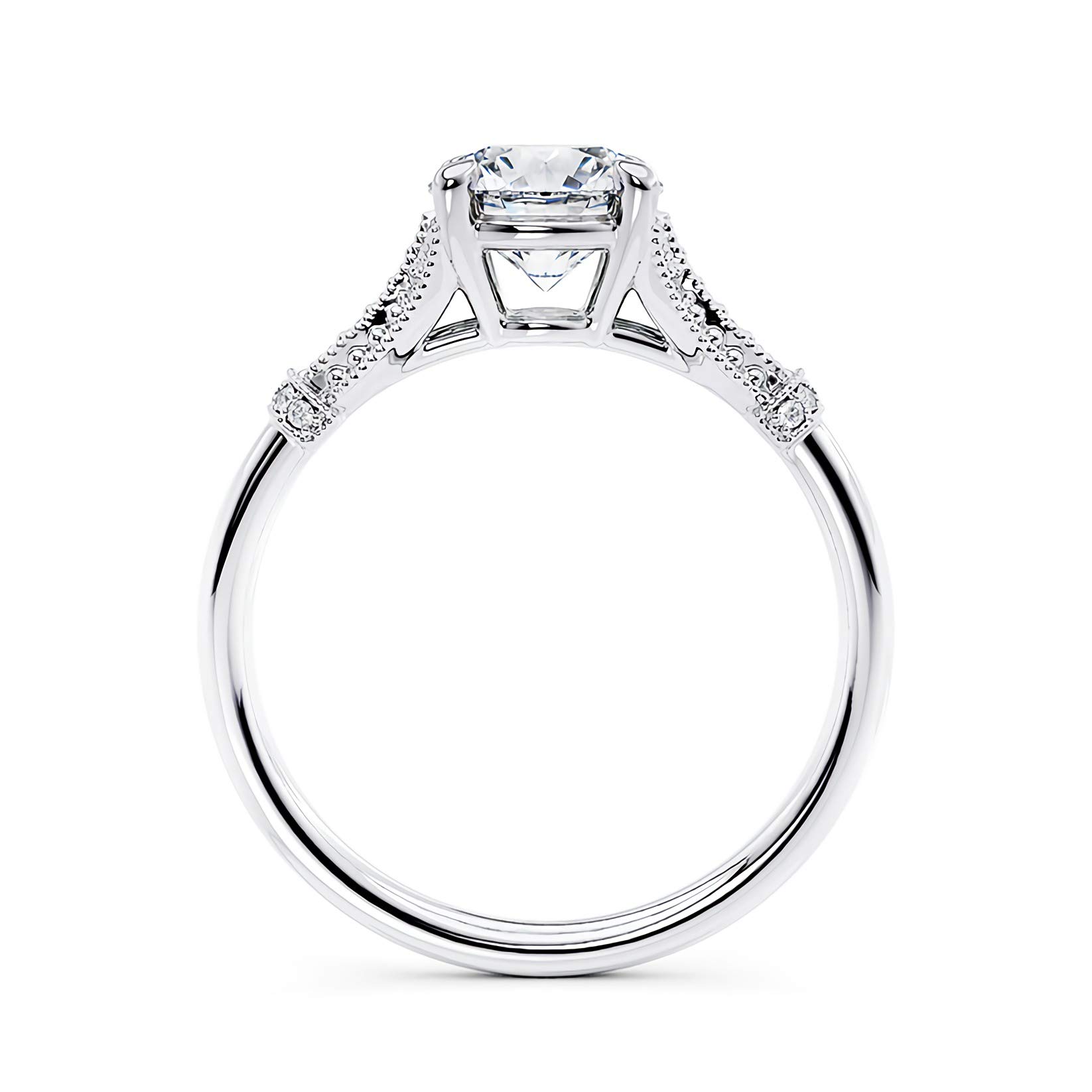 1-1/5 Carat (ctw) Bridal Set Moissanite Engagement Rings for women Platinum Plated Silver Ring Moissanite Rings (30)