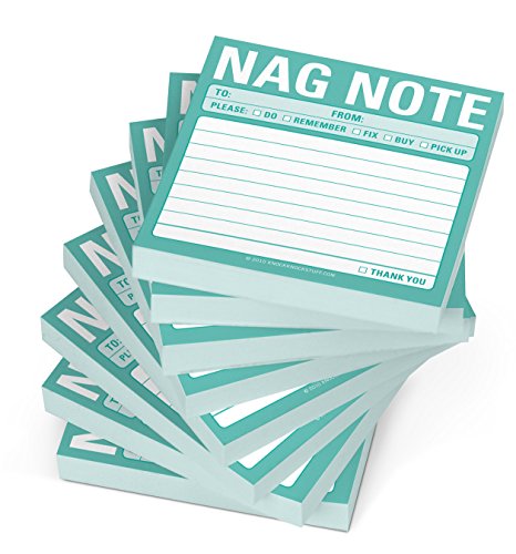 1-Count Knock Knock Nag Note Sticky Notes, to Do List Notepad, 3 x 3-inches, 100 Sheets Each