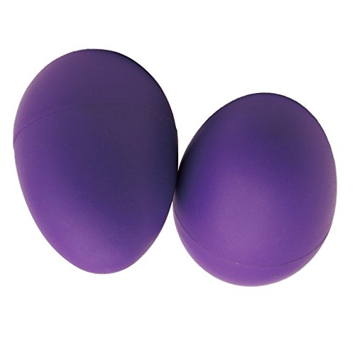 1 Pair Purple Shaker Eggs Plastic Egg Music Shakers fit for Children's Rhythm Toys,School Classroom Music Tools and Easter Gift