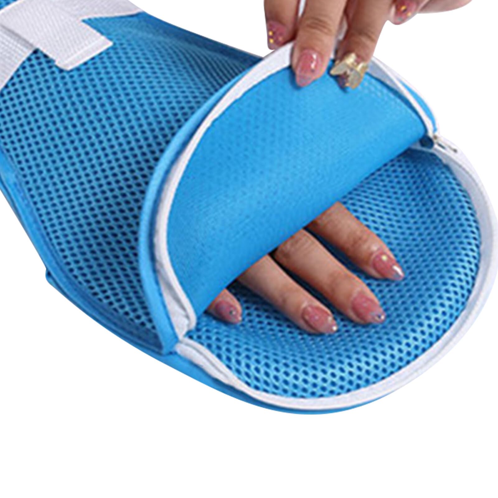 1 Pair Hand Fixed Restraint Glove, Dementia Safety Restraint Gloves Hand Infection Protectors with Top Zipper Breathable Adjustment Injuries Anti Scratch Hand Glove for Elder Patient