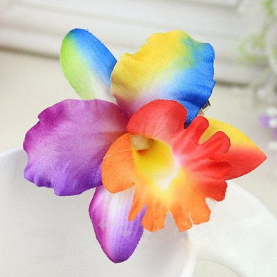 10 Pieces Women Chiffon Flowers Hair Clips Butterfly Orchid Alligator Clips for Bridal Wedding Accessory Beach Party Wedding Event Decor