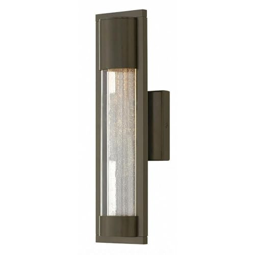 1 Light Small Outdoor Wall Lantern in Modern Style 4.75 inches Wide by 15.5 inches High-Bronze Finish 81-Bel-2245270