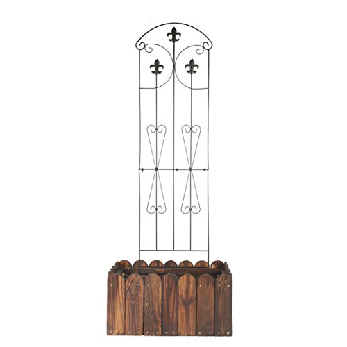 1. GO Metal Garden Trellis Panel Arch for Climbing Plants, 16" Wide x 60" High, OG-0033KD