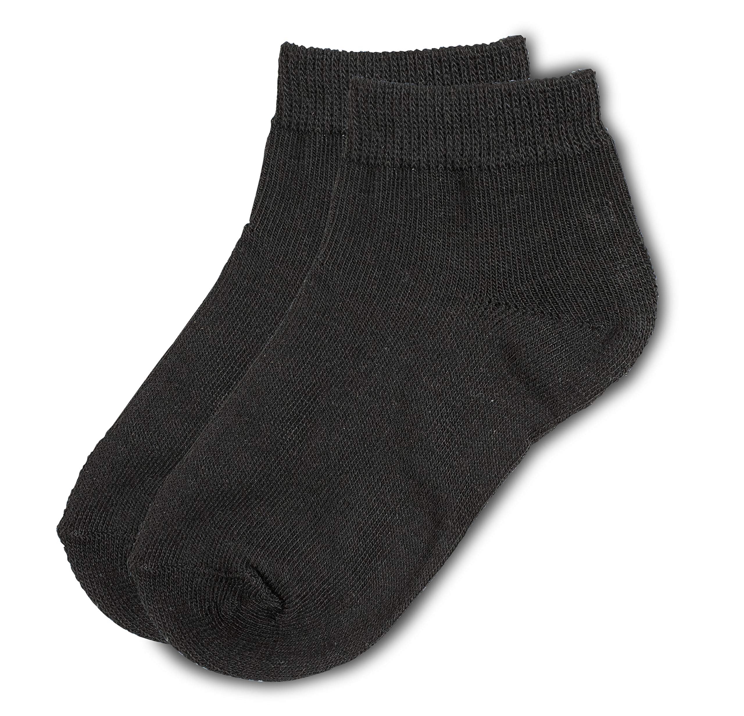 12 Pairs Newborn Infant Toddler Socks For Baby Boy Girl Cotton Stretch Crew 0-24 Months Black