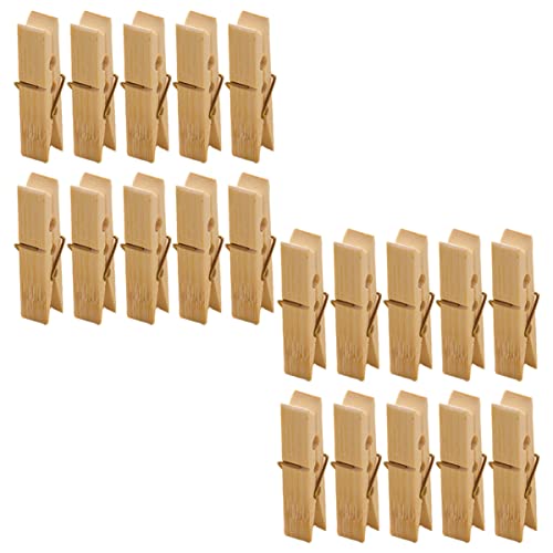 120pcs Practical Quilt Wood Houseware Clothespin, Clothesline Snack Bamboo Paper Clothespins, with Cm, Drying Multi Pegs Duty Crafts, Photo Organizer Food Hardwood Non Portable