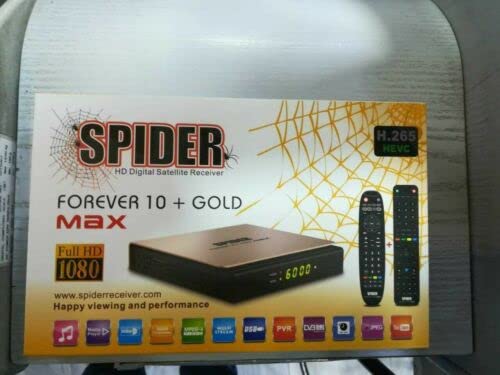10 Years Spider Digital Satellite Receiver Subscription - Forever 10 WiFi, for All Channels ( Spider Receiver Forever 10 )