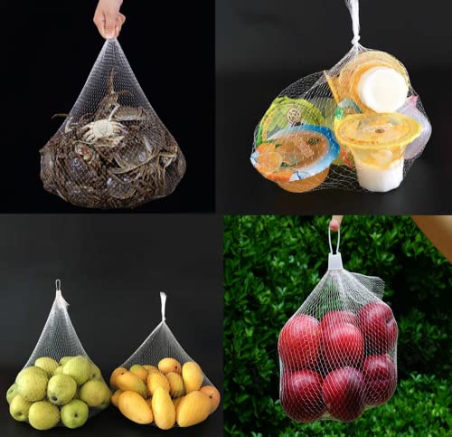 100 pieces nylon mesh net bags reusable mesh bags, Seafood Boiling Bags,Fruit and Vegetable Produce Packaging Net,24 Inch