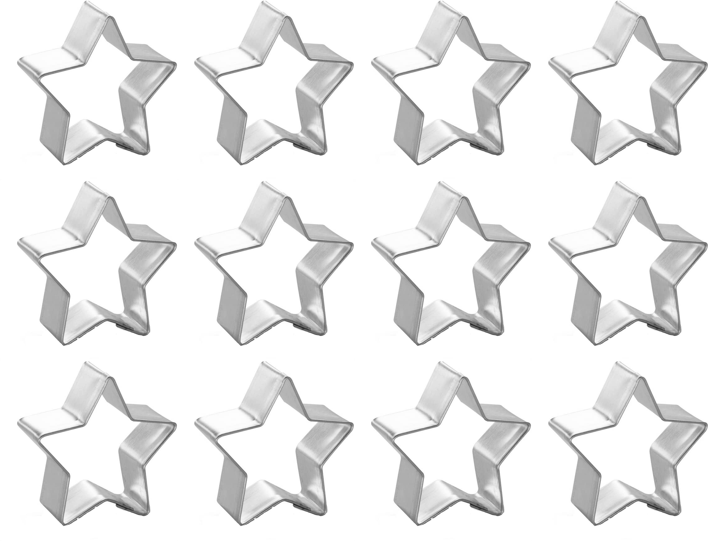 1 Dozen/12 Count Mini Stars 1.5 Inch Cookie Cutters from The Cookie Cutter Shop – Tin Plated Steel Cookie Cutters
