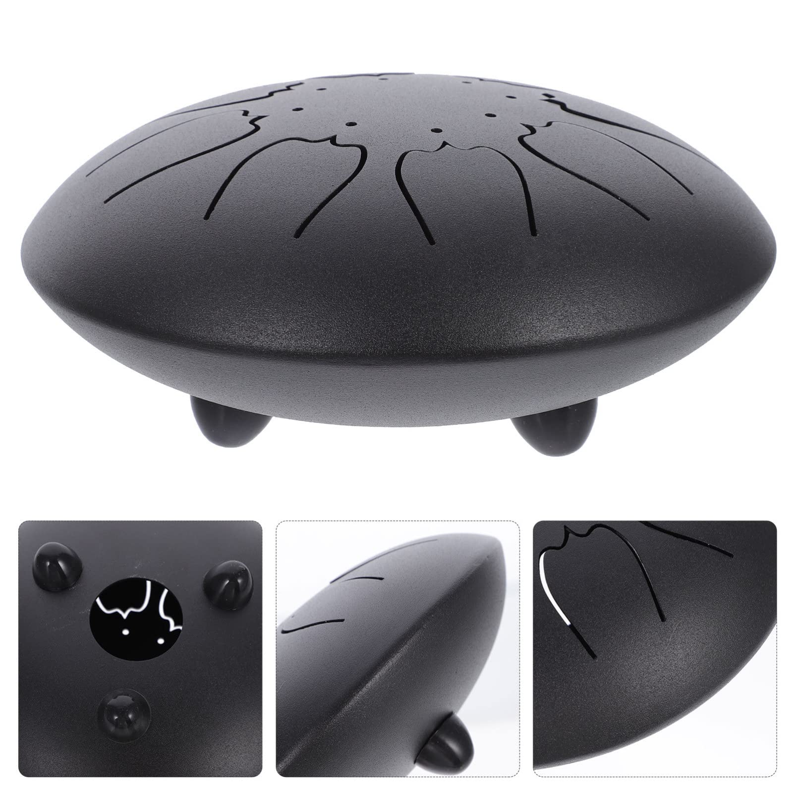 1 Set Steel Tongue Drum Ethereal Drum Yoga Rubber Percussion Stick