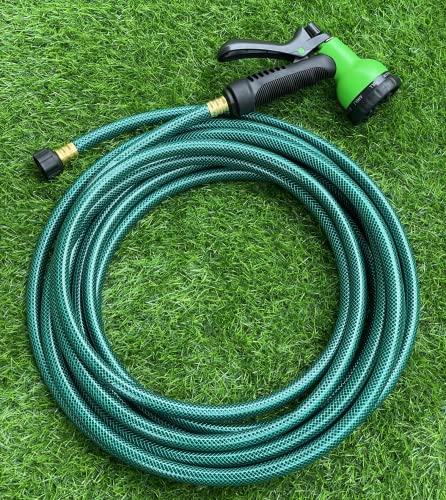1/2 Inch Garden Hose 15FT, Boat Hose, Flexible & Durable, with 3/4" Solid PVC Male to Female Fitting for Household, Outdoo