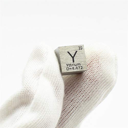 10mm Yttrium Element Cube for Element Collection 0.39" Y Density Cube Periodic Table Collect DIYs Biz Gift