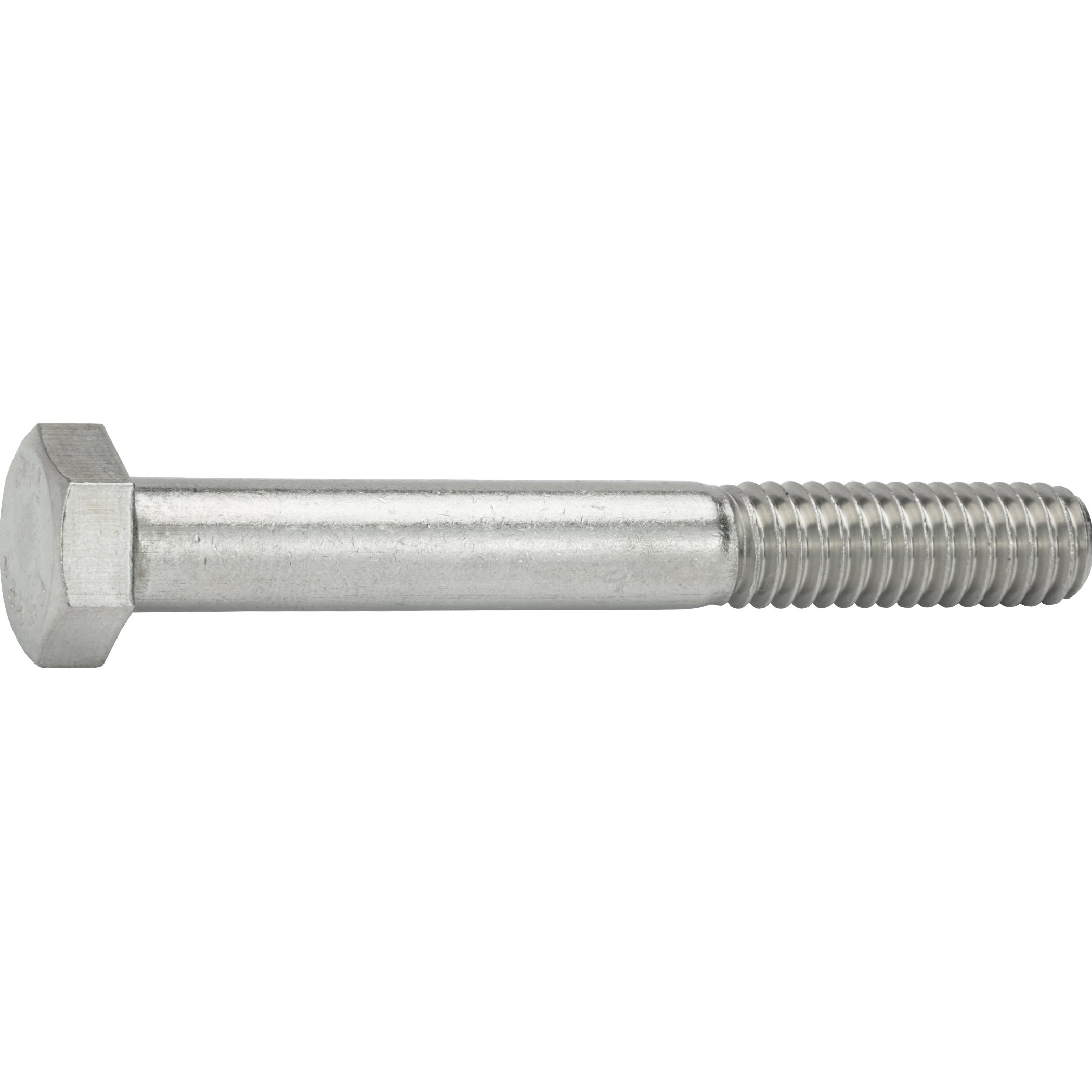 1/4-20 x 6" Hex Head Cap Screw Bolts, External Hex Drive, Stainless Steel 304, Partially Threaded, Stainless Steel, Quantity 10 by Fastenere