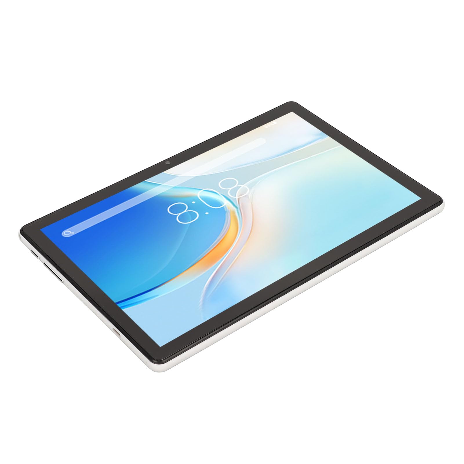 10 Inch Tablet, 5GWIFI 100-240V IPS HD Screen White Tablet for Android 11 for Reading (White)