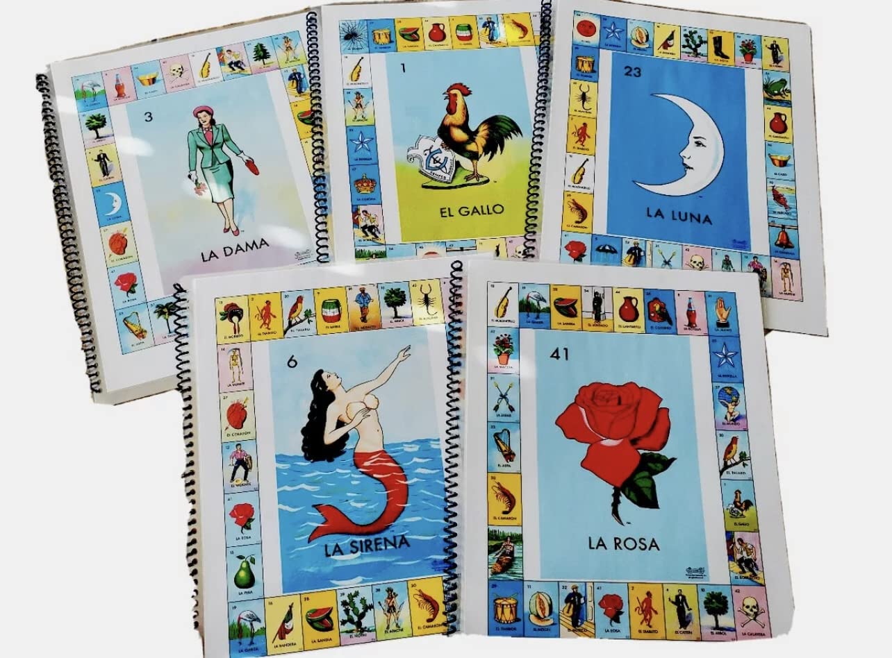 1 Spiral Book Boards Loteria Chalupa Bingo Mexican Toy Family Game New by Border Merchant