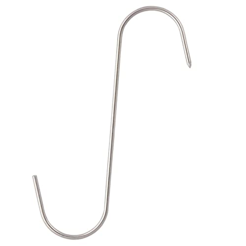 10Pcs 6 Inches Stainless Steel Butcher Hook, Stainless Steel Butcher Hooks for Meat Processing,s hooks Hanging Processing Butcher Hook(Silver thick 2.5 mm)