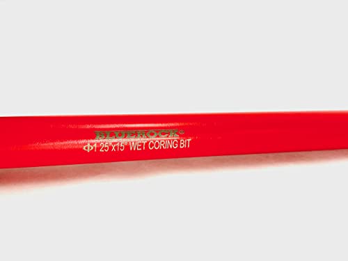 1.25" Inch Diamond Wet Core Drill Bit 1-1/4” Threaded by BLUEROCK Tools for Concrete Rebar Asphalt Brick Rock Masonry Hole Barrel Coring