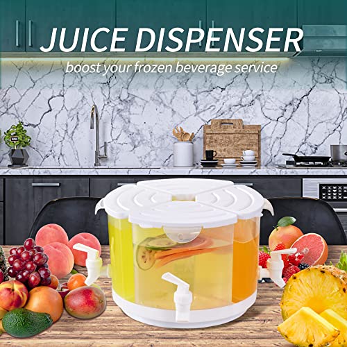 1.45 Gallons Beverage Dispenser with Spigot, Rotate 360° Removable Plastic Juice Dispenser, with Dust-Proof Lid & Large Capacity Removable Stand