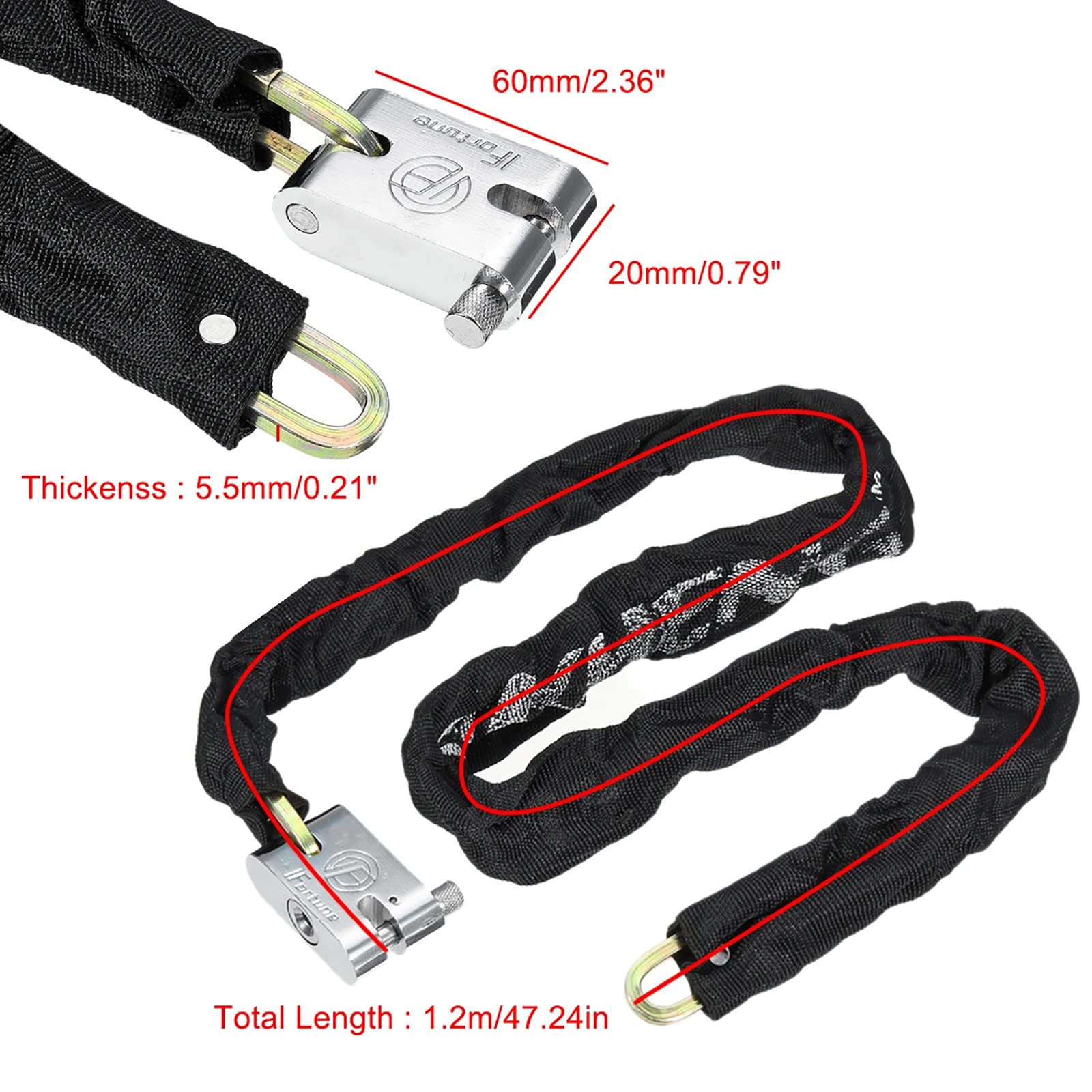 1.2M Metal Motor Bike Bicycle Motorcycle Alarm Sturdy Wheel Brake Lock Security