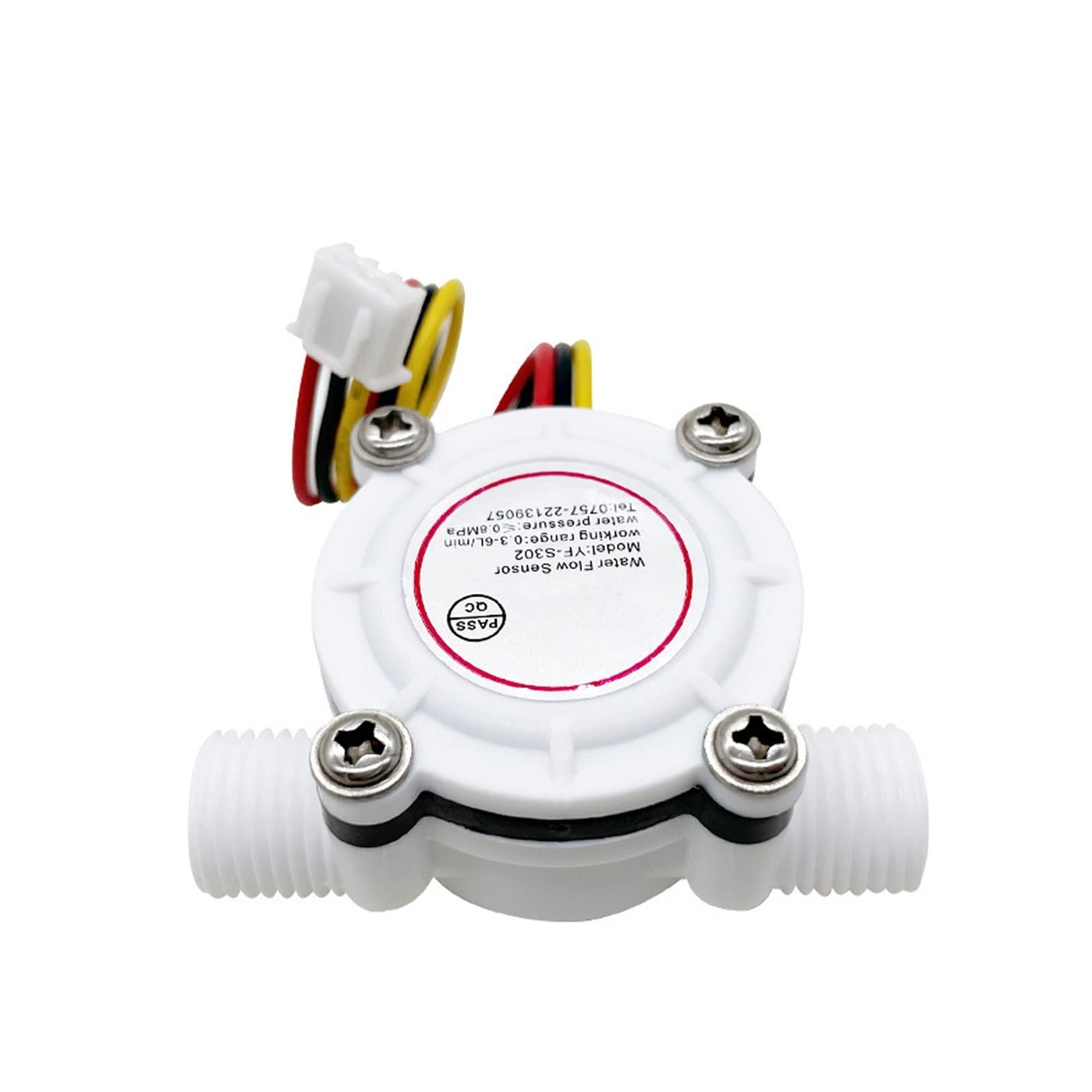 1/4" 3/8" 1/2" 3/4" Water Flow Sensor 1.75MPa Sensor Turbine Flowmeter DC5~18V Used to Measure The Flow of The Medium (Size : 3/8")