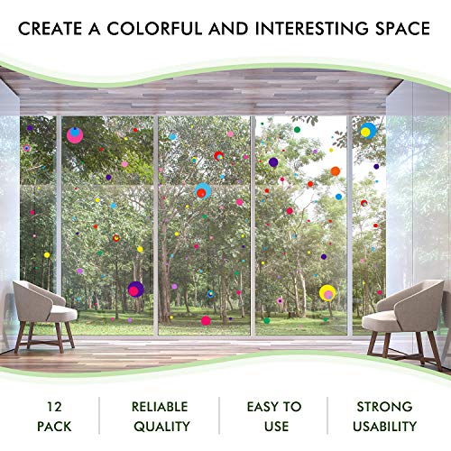 264 Pieces Polka Dots Wall Sticker Circle Wall Decal for Kids Bedroom Living Room, Classroom, Playroom Decor Removable Vinyl Wall Stickers Dots Wall Decals (12 Farben)