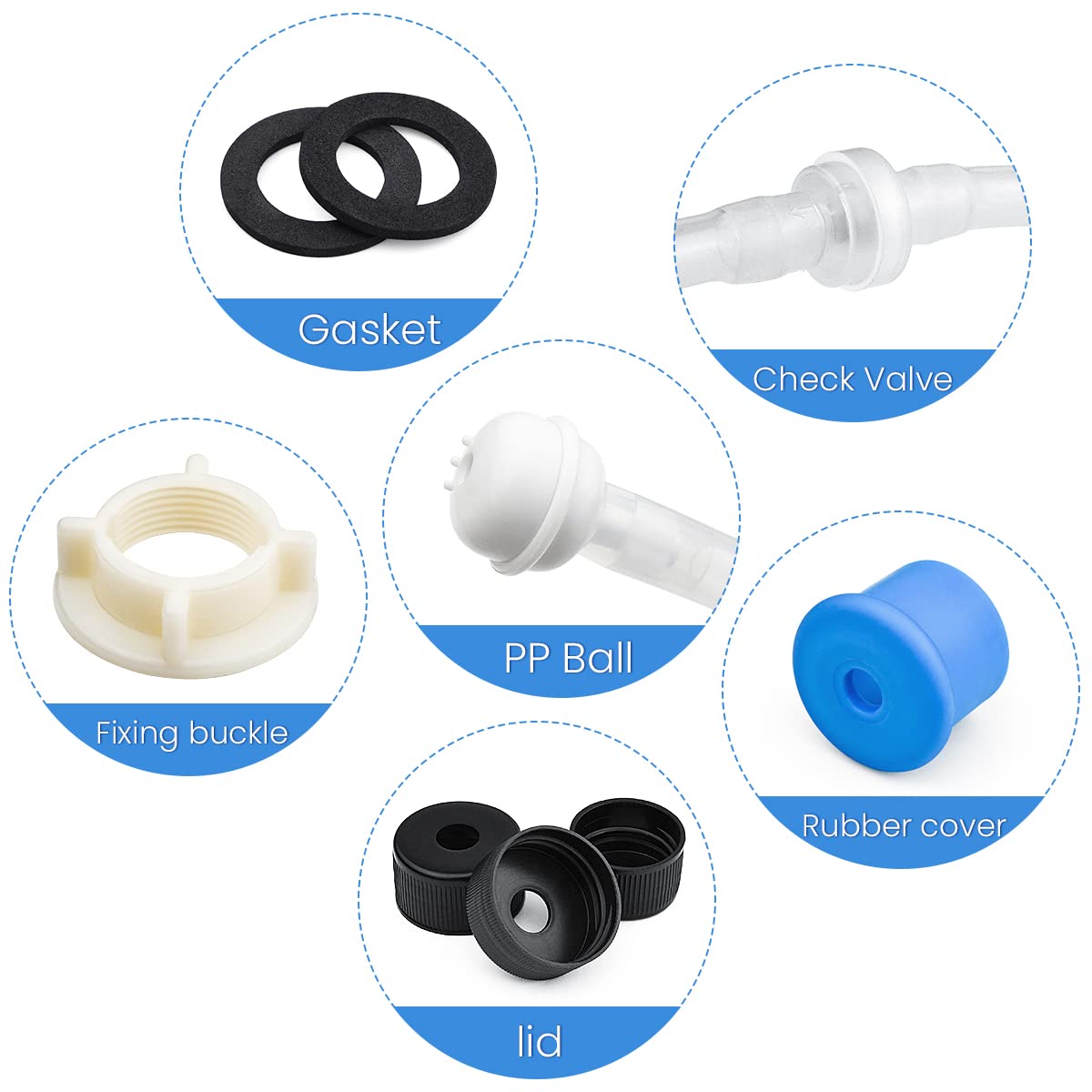 1 Pcs Dish Soap Dispenser for Kitchen Sink, Built in Soap Dispenser Countertop Pump Head with 49 in Extension Tube fit Kitchen Bathroom