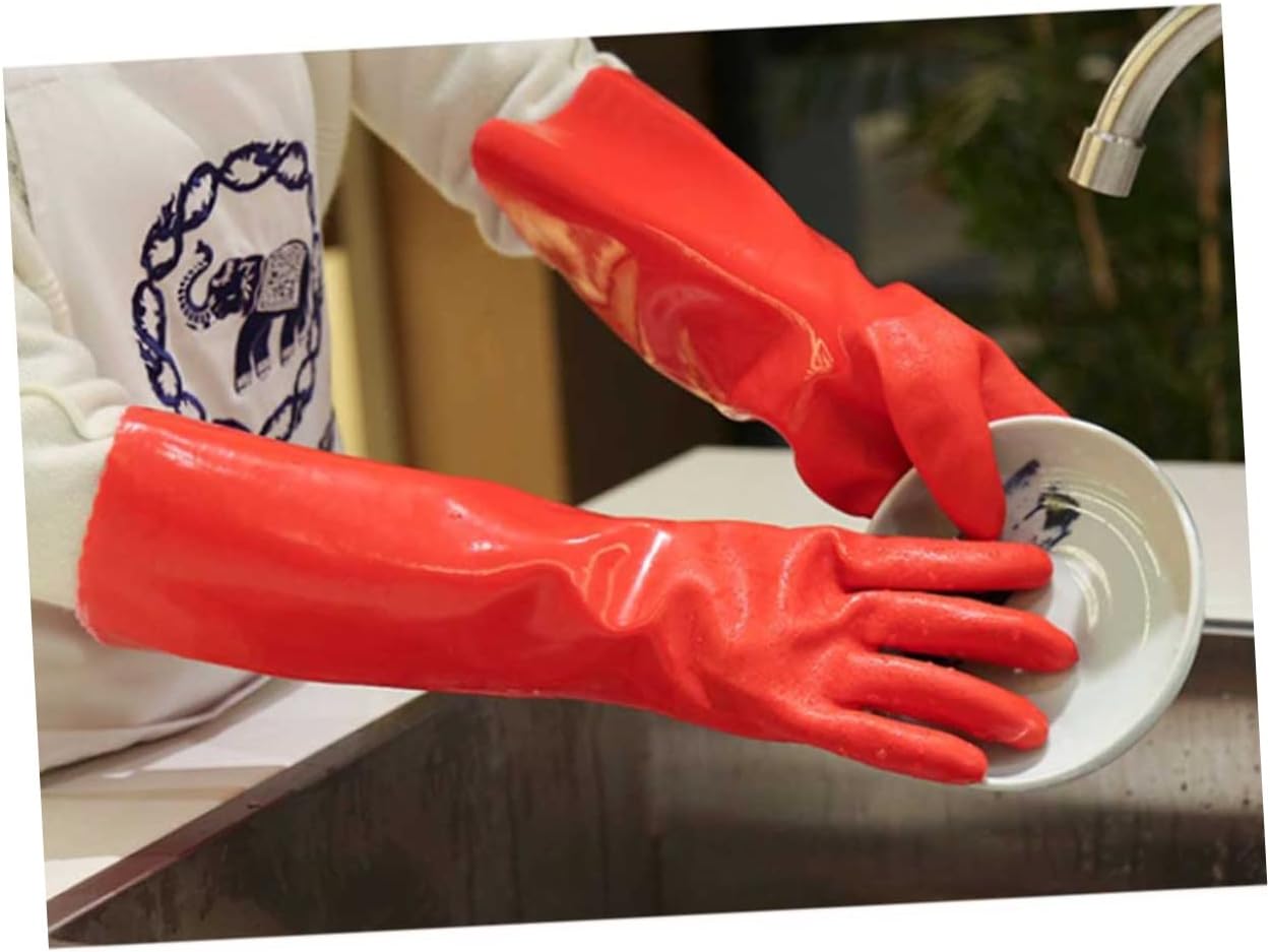 1 Pair gloves for cleaning latex gloves kitchen cleaning gloves housework gloves non-slip gloves thicken