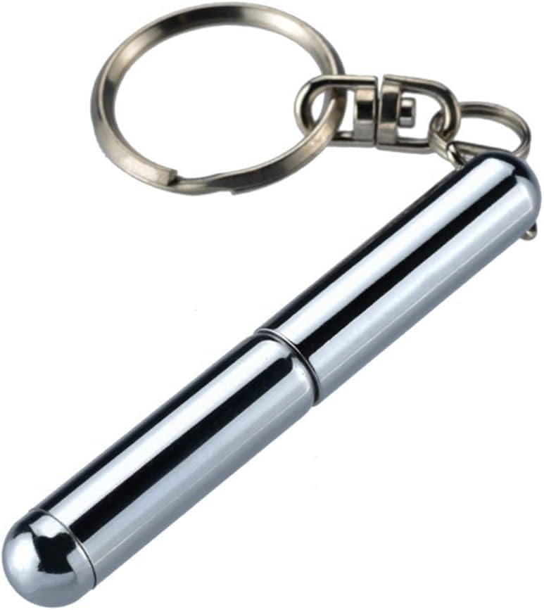 1 piece Retractable mini pen made of stainless steel Metal Tool Pen Retractable pocket pen keychain Dad gadgets, birthday, Christmas for Students, Office Staff, Construction Workers