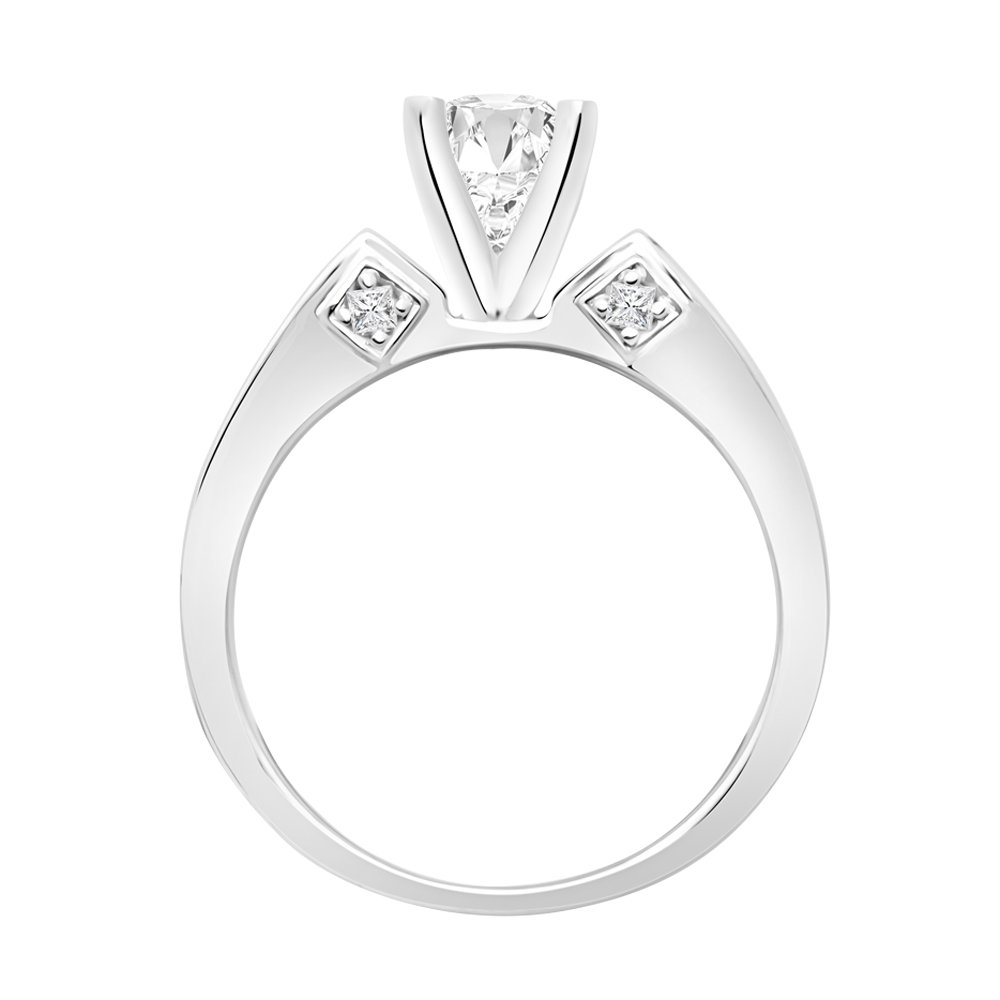 1.28 Carat GIA Certified Oval Cut 14k White Gold Channel Set Princess Cut Bridal Set Diamond Engagement Ring Wedding Band with a 0.5 Ct D-E VVS1-VVS2 Center