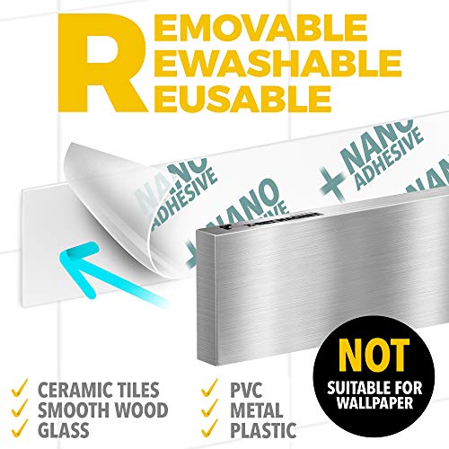 10 Inch Knife Magnetic Strip with Adhesive β Magnetic Knife Holder for Wall no Screws β Magnetic Knife Block Use as Kitchen Utensil Holder, Knife Bar, Knife Rack, Kitchen Organizer and Tool Holder