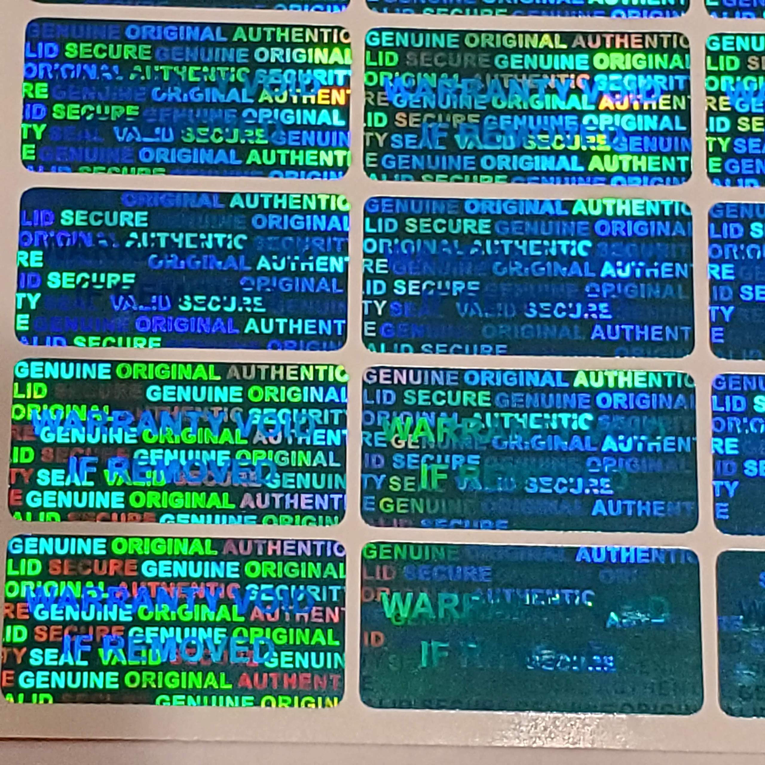 1000 Security Seal Hologram Tamper Evident Warranty Labels Stickers 15 mm x 30 mm- Dealimax Brand (Blue)