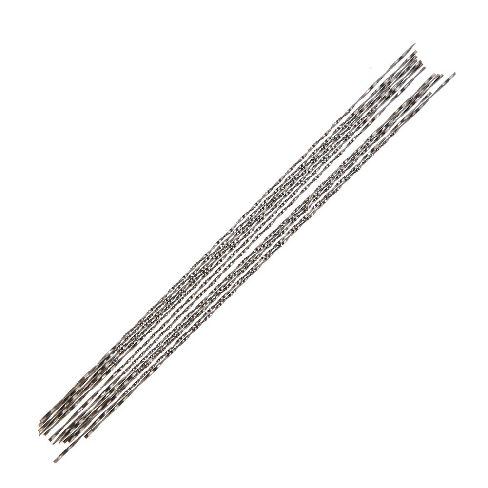 12 Pieces Scroll Saw Blades With Spiral Teeth for Wood Metal Plastic Cutting Sawing Carve Fit for Bosch, etc. (5#)