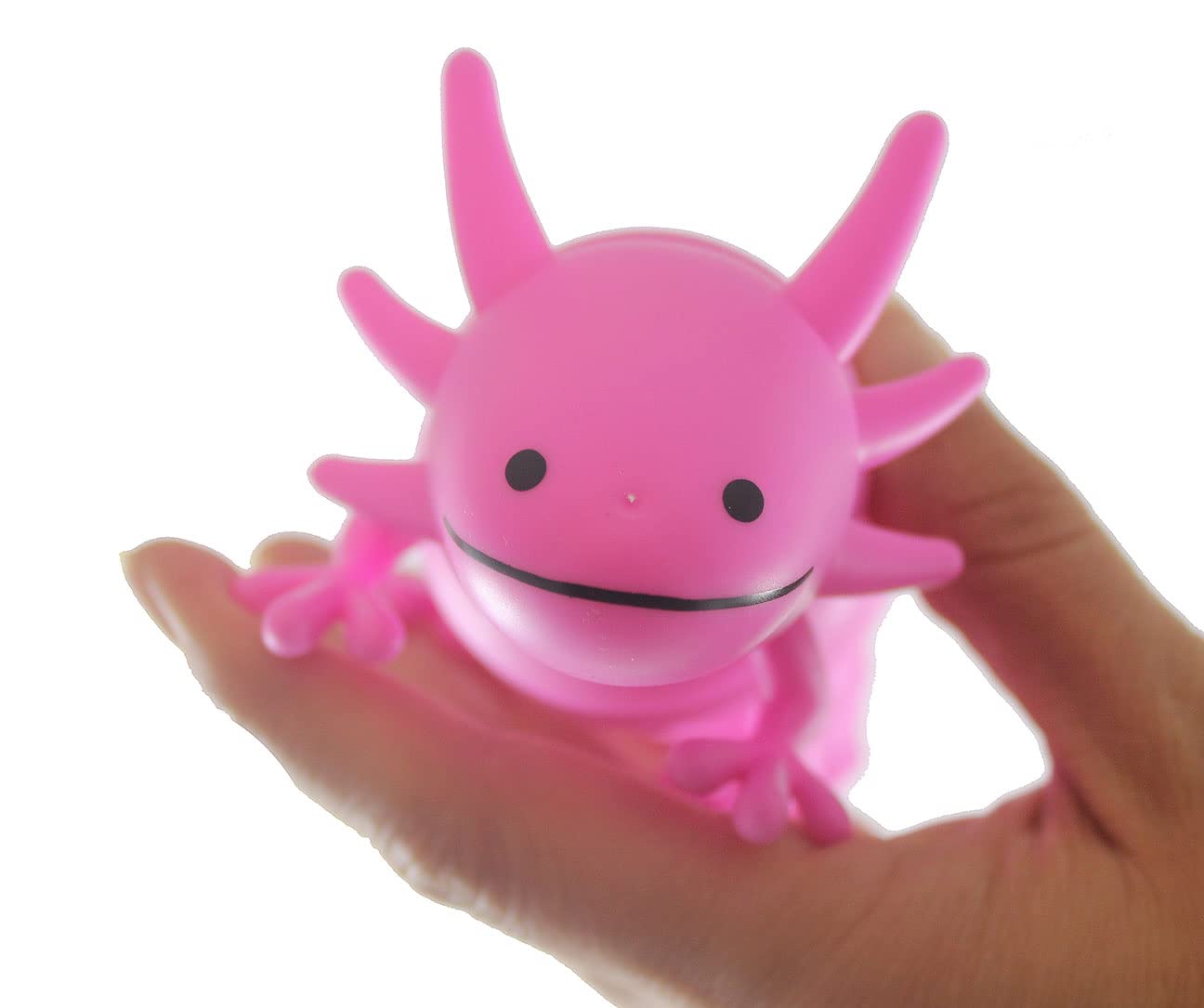 1 Pink Axolotl Fidget - Large Wiggle Articulated Jointed Moving Axolotyl Toy - Unique Gift, Lover, Decoration (1 Pink)