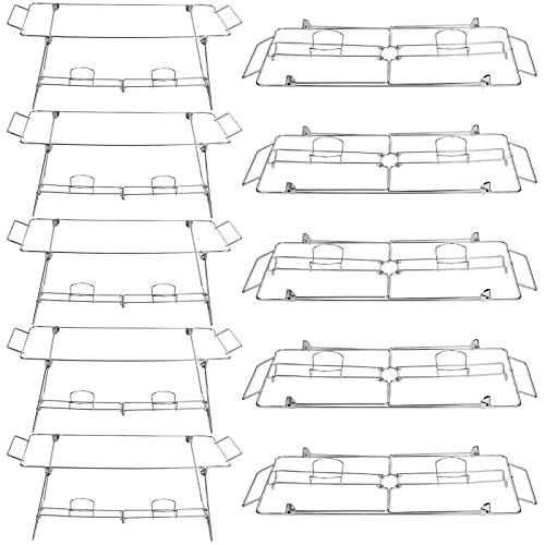 10 Pcs Buffet Stand Wire Racks Foldable Chafing Wire Rack for Dish Warmer Buffet Wire Frame Full Size for Dish Serving Trays Birthday Wedding Picnic BBQ Camping Catering Party Decorations
