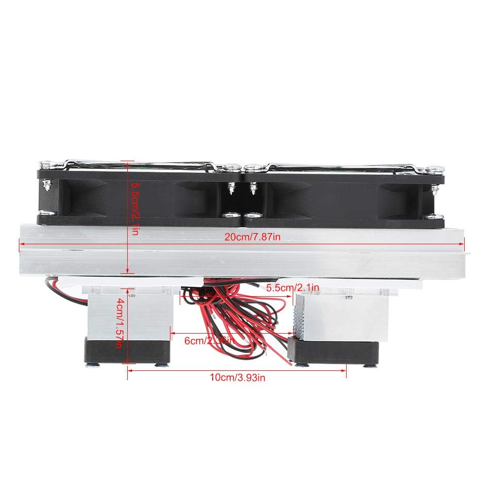 12V Compact Refrigeration Cooling Systems Air Conditioning Systems with Miniature,Thermoelectric Cooler,Semiconductor Refrigeration Cooling Device Thermoelectric Cooler 12A 12V DIY Refrigeration