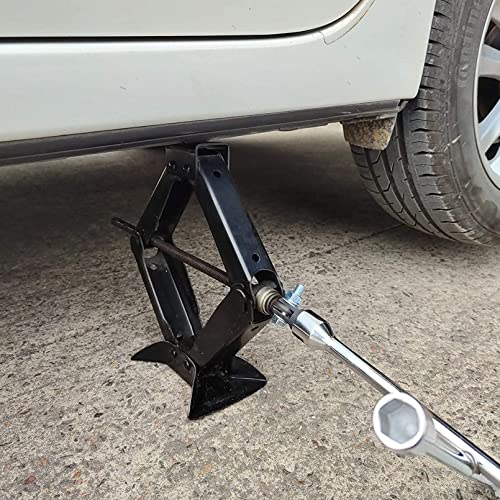 1/2" Scissor Jack Adapter Drill Adapter for Use with 1/2 Inch Drive/Impact Drills/Ratchet or Standard Drive Sockets or 13/16 Inch Lug Wrench/Tire Iron Make Your Scissor Jacks Lifting Easier (1)