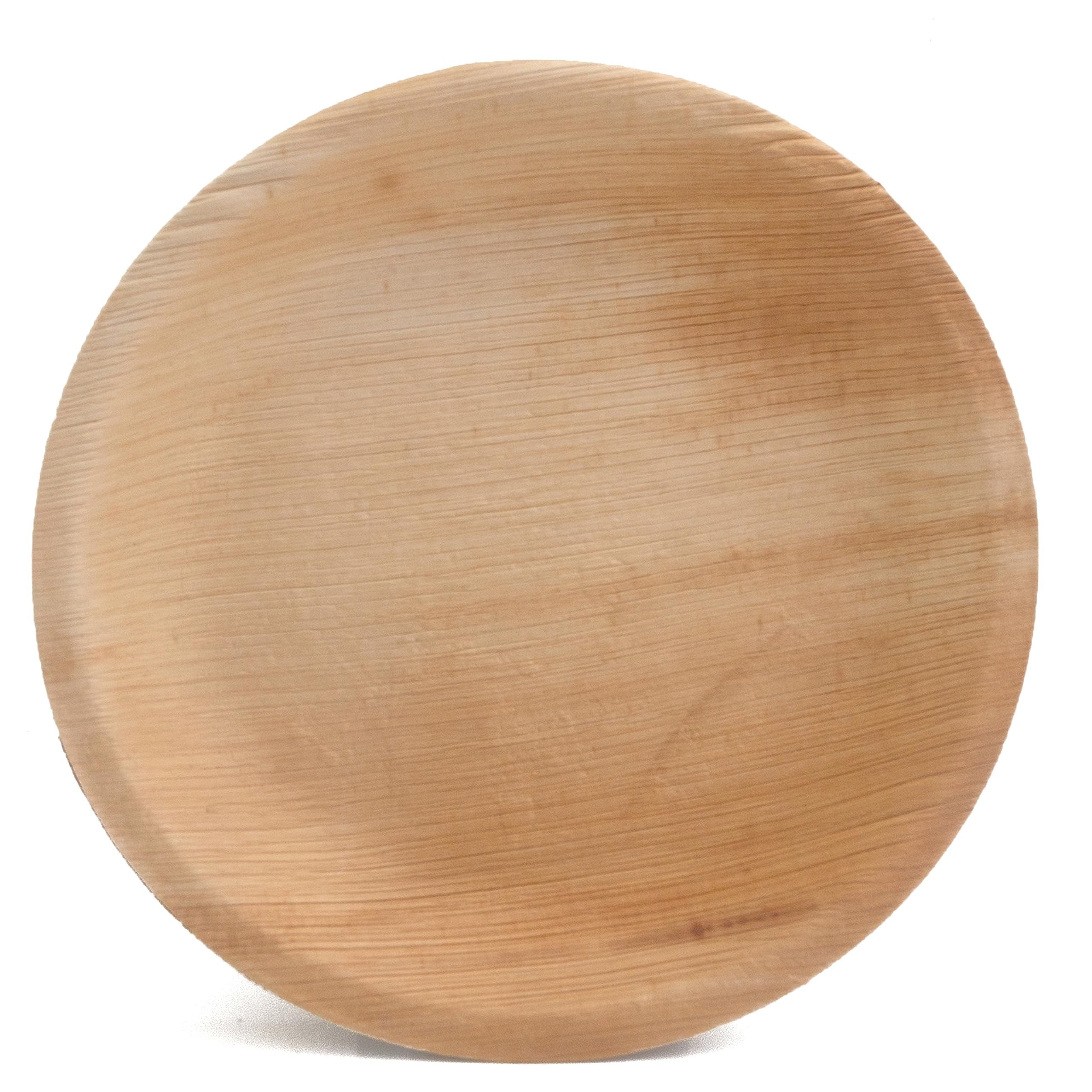 10 Inch Round Disposable Palm Leaf Plates Party Pack of 25, Eco-Friendly Bamboo Like Compostable And Biodegradable, Microwave & Oven Safe Serving Platters For Wedding Or Outdoor Events, Heavy Duty