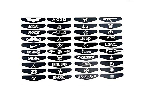 1 PCS Custom Game Light Bar Stickers Decal LED Cover Lightbar Film For PS4 Controller (1Set)