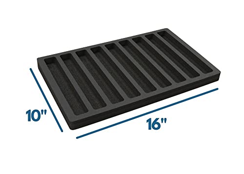 1 Pc of Stackable Jewelry Tray Display Organizer Grid 16x10 Black Foam Necklace