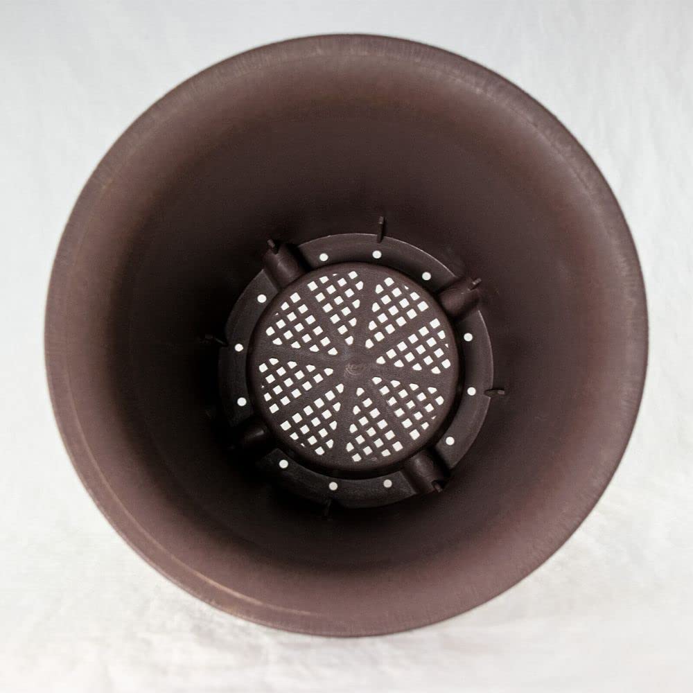 1 Pcs Round Cascade Plastic Bonsai, Succulent Pot & Orchid Planter 7.75"x 7.75"x 8"