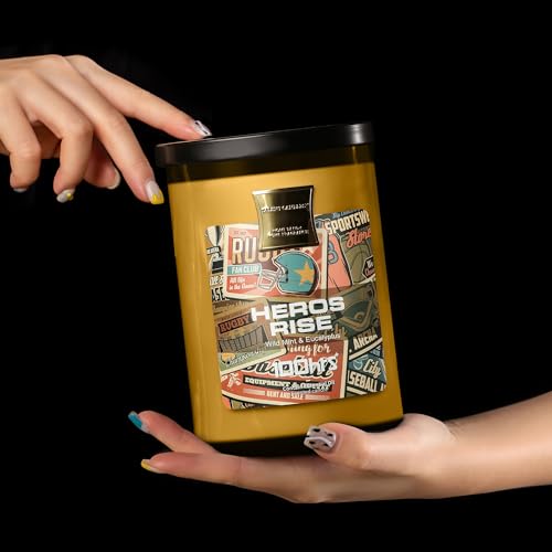 100 HRS Highly Scented Candle - 26.5oz Longest Burning Time, 2 Cotton Wicks, Embrace 90s Nostalgia with Heroes Rise, Popular Gift for Home, Women, Men