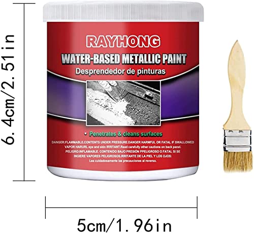 100ML Water-Based Metal Rust Remover,Multi-Functional Car Metallic Paint Anti-Rust Chassis Universal Rust Converter Gel Car Rust Remover for Car SUV Truck Car Chassis Derusting, Brush Included (2 Pcs)