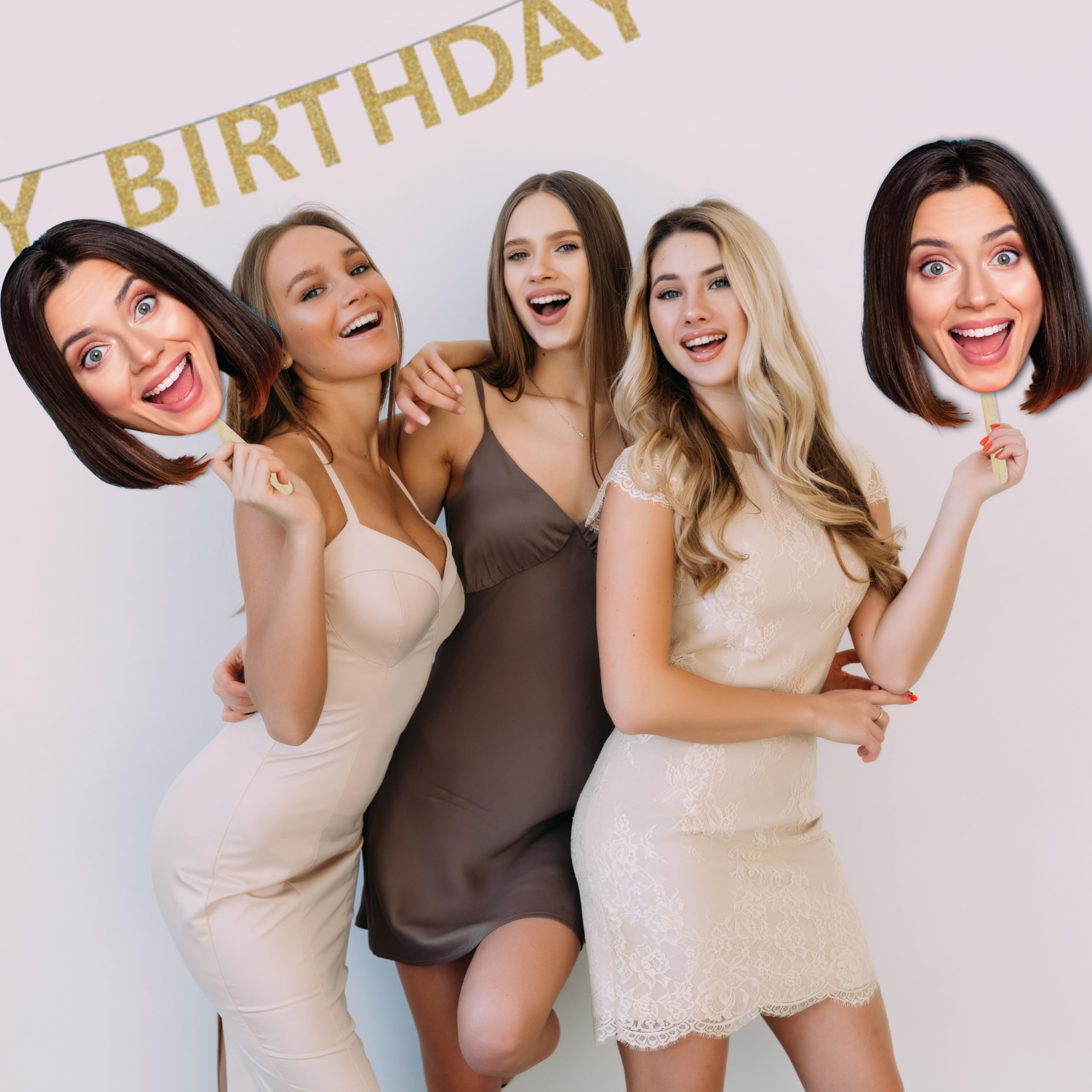 1 Pc, Custom Big Head with Your Photo | Fun Face Cardboard Cutout, Big Heads on Stick, Life Size face on a Stick | Upload Your Own Photo, Custom Cutout Big Face Stick