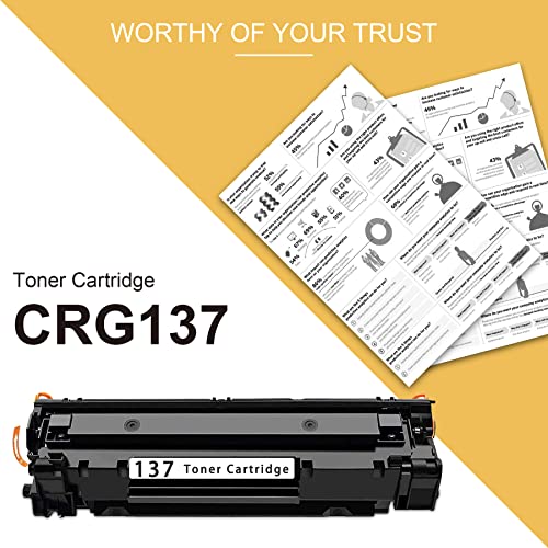 1PK Black Cartridge 137 Toner Cartridge Replacement for Canon 137 imageCLASS MF240 MF247 MF232w MF217w MF212w MF220 MF240 LBP151dw MF249dw MF236n MF212w Printers Toner.